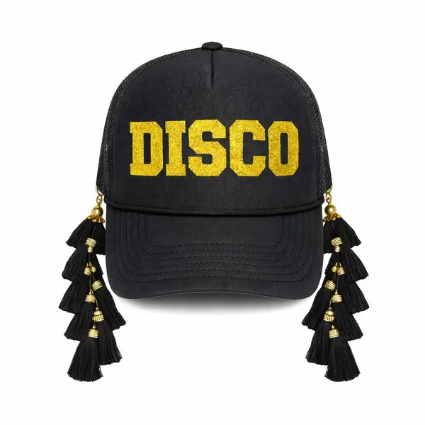 JULIA CLANCEY Disco Glitter Trucker Cap - Black