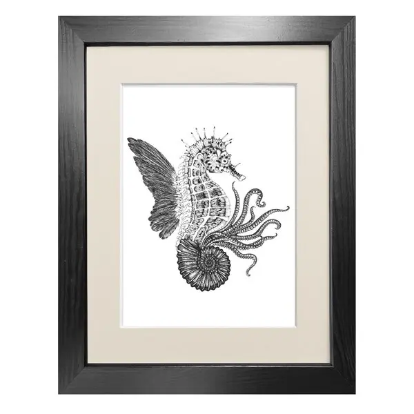 EMILY CARTER Ammonautilae' Fine Art Print A5 - Black