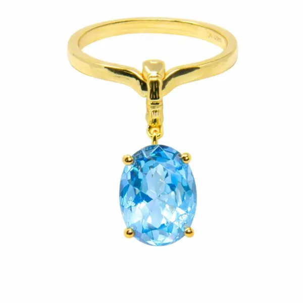 NASI SILVER Crystalis Dancer Ring - Blue/gold