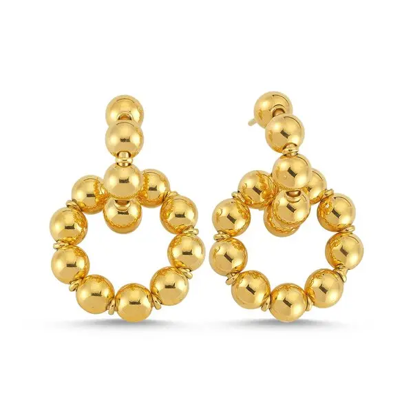SPERO LONDON Lapped Bead Sterling Silver Earrings - Gold
