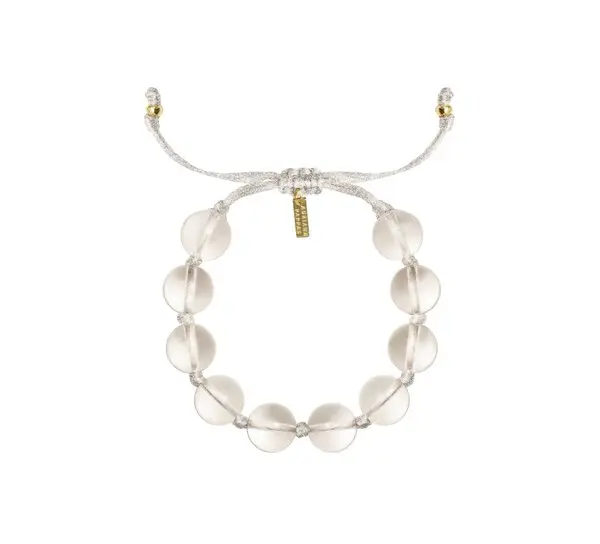 ADRIANA PAPPAS DESIGNS Glass Bead Bracelet - Silver