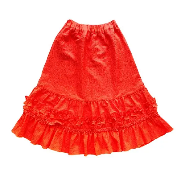 ARTO. Textural Smocked Midi Skirt