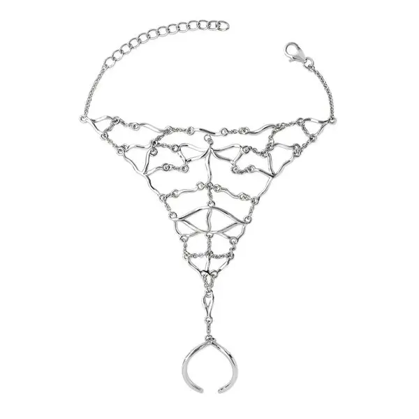 LUCY QUARTERMAINE Solid Sterling Elements Hand Chain - Silver