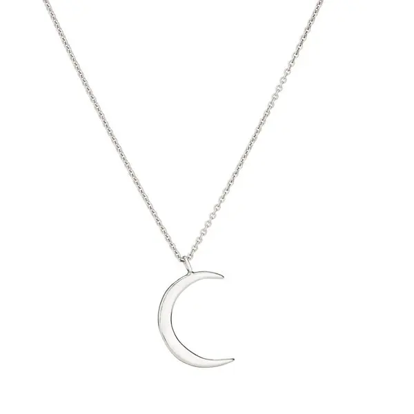 POSH TOTTY DESIGNS Sterling Crescent Moon Necklace - Silver