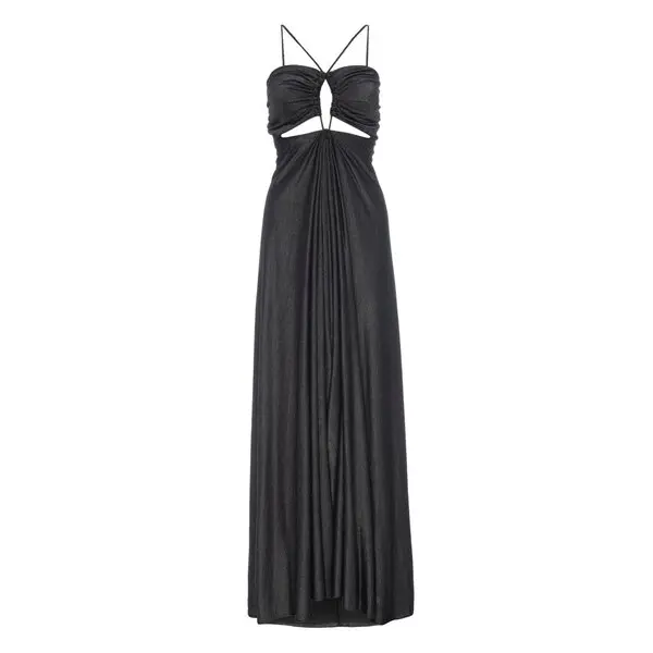 LAHIVE Knit Sundress With Metallic Detail - Grey/black/silver