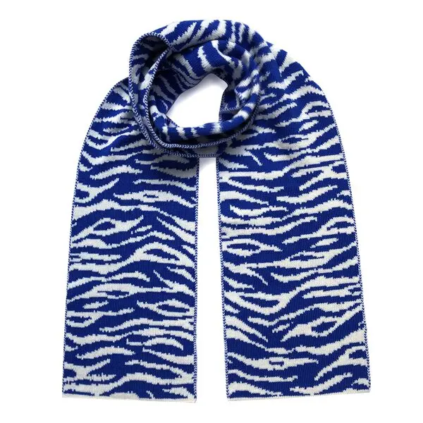 INGMARSON Tiger Wool & Cashmere Scarf Electric - Blue