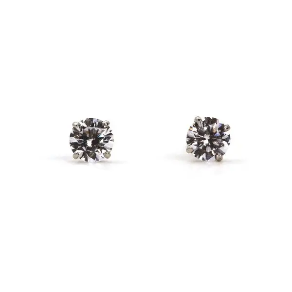 VICSTONENYC FINE JEWELRY 14k Gold Stud Earrings - White