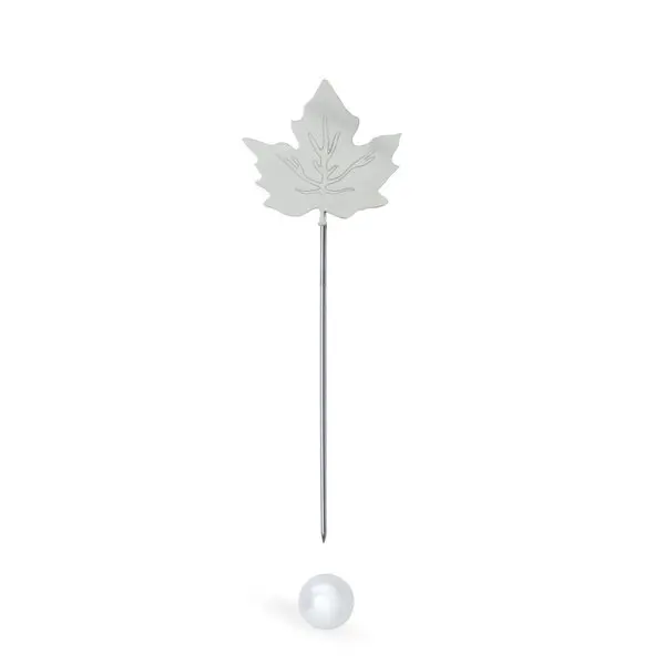 SILVER MOON Sterling Maple Leaf Brooch - Silver