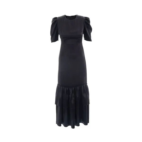 SOFIA TSERETELI Lady Sofia Silk Dress - Black