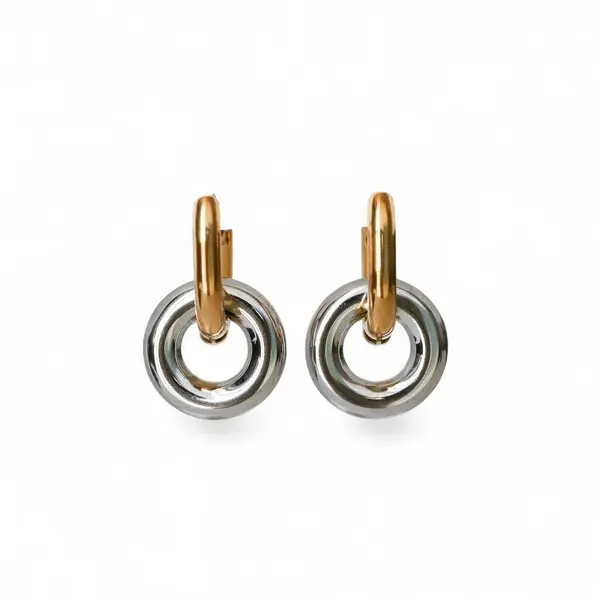MISS CECILIA Orbit Hoop Earrings - Gold