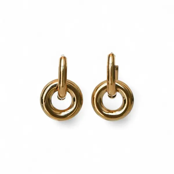 MISS CECILIA Orbit Hoop Earrings - Gold