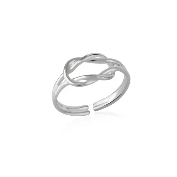 SPERO LONDON Knot Sterling Adjustable Ring - Silver