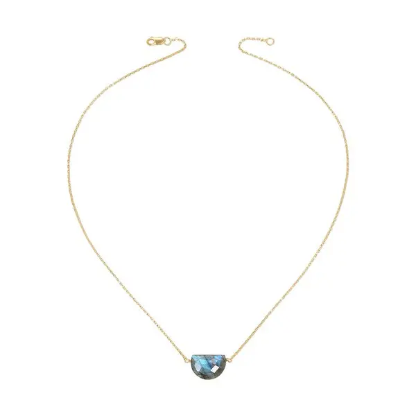 HEATHER HAWKINS Luna Moon Labradorite Necklace - Blue