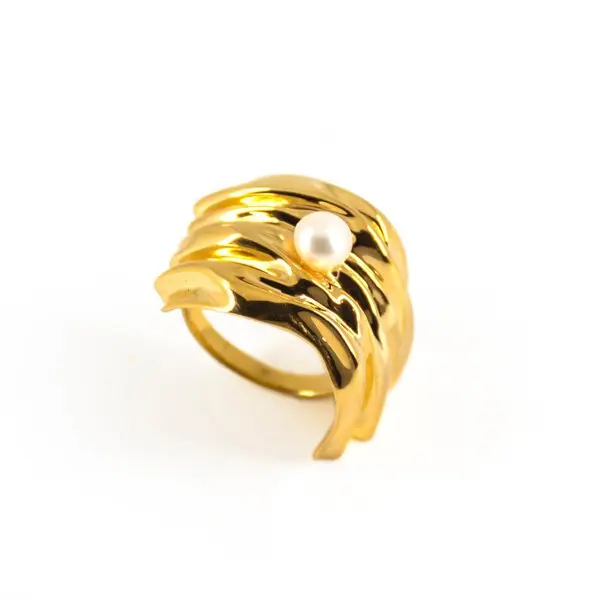 PLAITLY Cambré Cocktail Ring - Gold