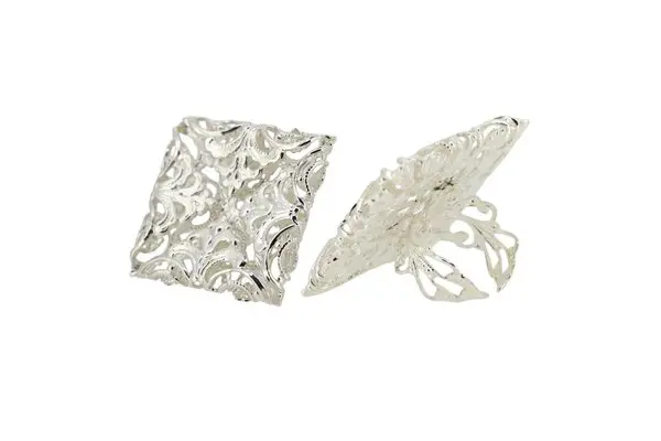 VICKISARGE Filigree Square Ring - Silver