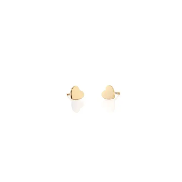 Kris Nations Heart Stud Earrings - Gold