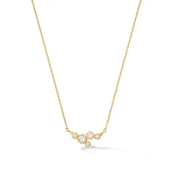 DOWER & HALL Solid Stargazer Five Diamonds Pendant - Gold