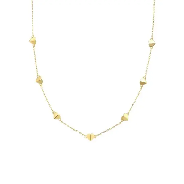 NAZZAR Heart Station Necklace - Gold