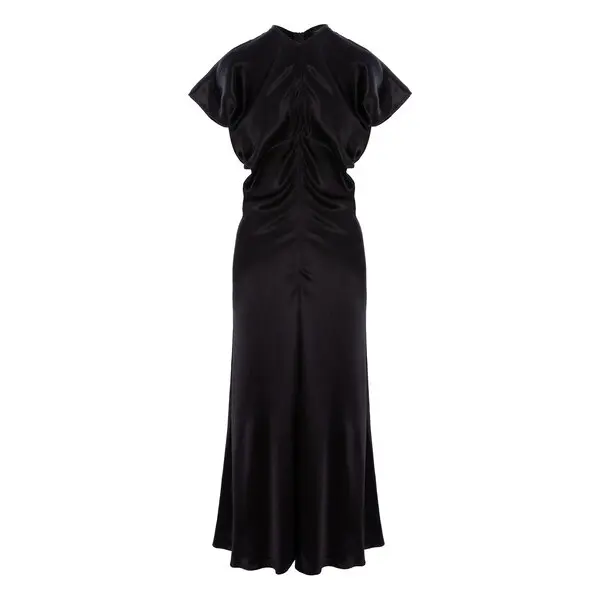 CONCEPT A TROIS Midi Dress With Short Sleeves And Flared Cut