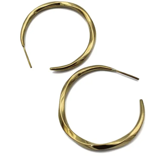 LALA SALAMA Large Hoop Earrings - Gold