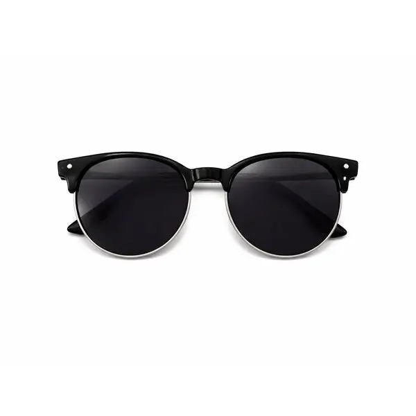 HORTONS ENGLAND Clubmaster Framed Sunglasses - Black