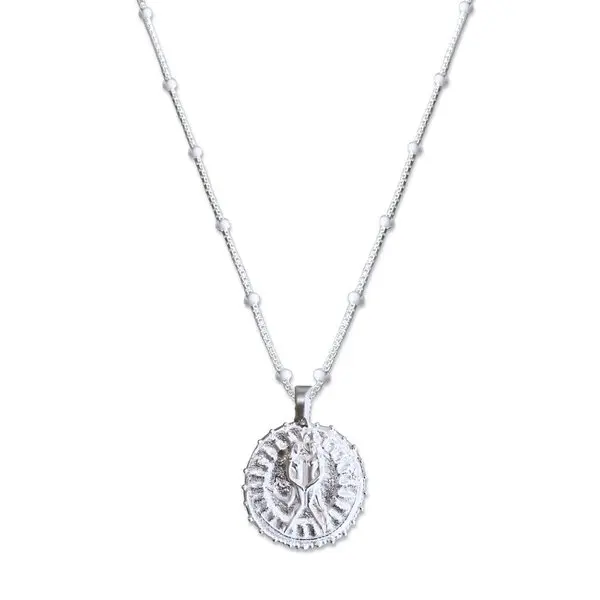 RIZE Gemini Zodiac Sterling Pendant Necklace - Silver