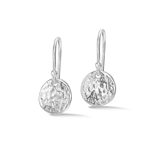 DOWER & HALL Nomad Disc Drop Earrings - Silver