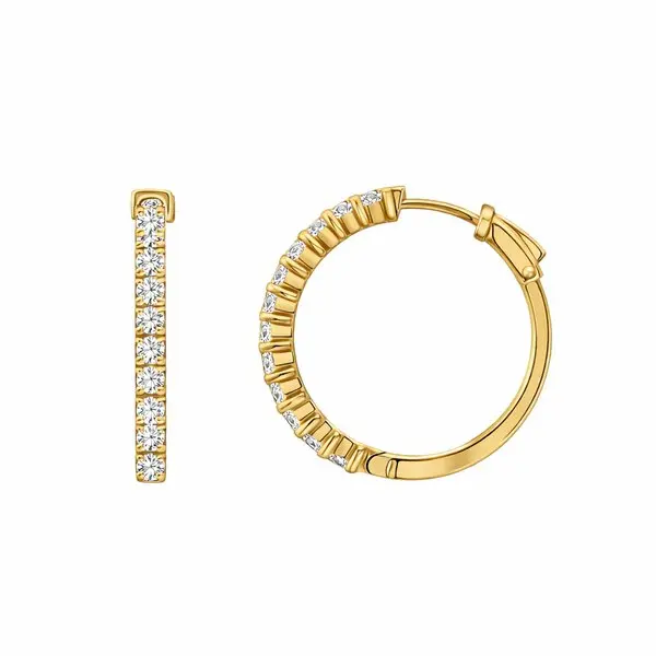 DIAMONBLISS Swarovski Zirconia Hoop Earrings - Yellow