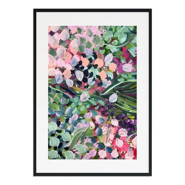 Jessica Slack Studio Violet Wonder Abstract Floral Print - Pink