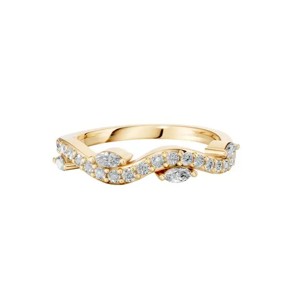 AYA FINE JEWELRY Lab-grown Diamond Band In Solid 10k Gold - Yellow