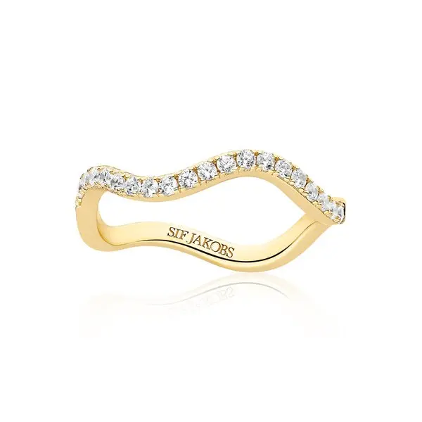 SIF JAKOBS JEWELLERY Ellera Waves Ring - White/gold