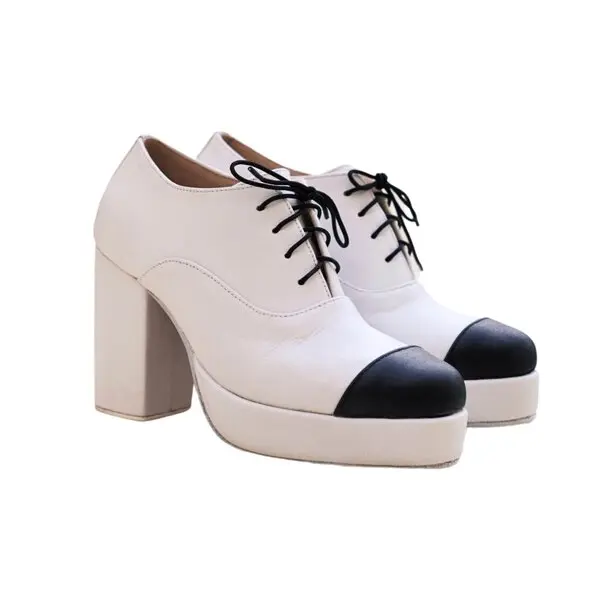 Pink Haley Yana Derby Platform Shoes