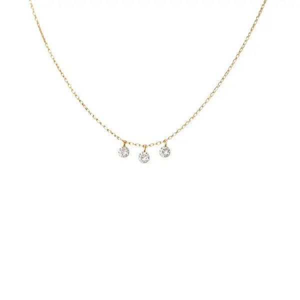LILY FLO JEWELLERY Starlight Three Diamond Necklace - Gold
