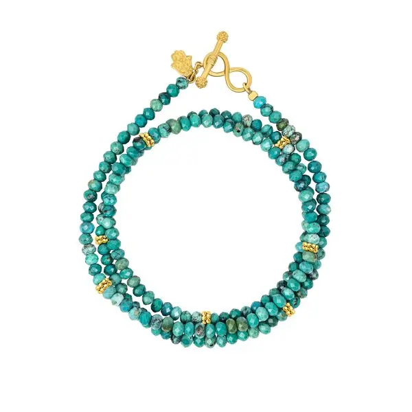 KARMA AND LUCK Infinity Wrap Bracelet - Blue/green
