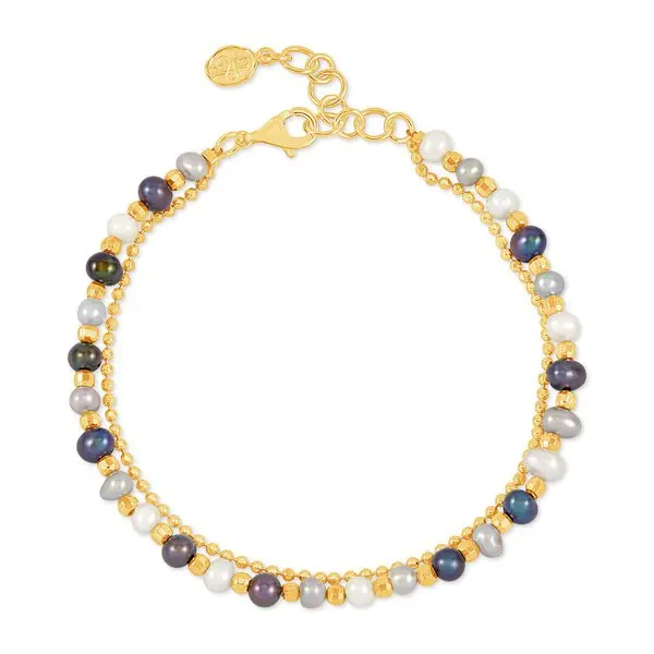 DOWER & HALL Pearl Bracelet In Vermeil - Gold