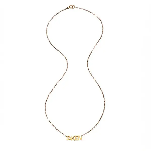 HEATHER HAWKINS Fourteen Karat Yellow "taken" Necklace - Gold