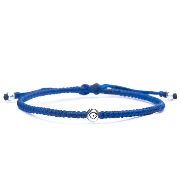 HARBOUR UK BRACELETS Evil Eye Silver & Rope Bracelet - Blue