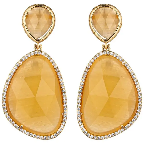 EYE CANDY LA Anya Drop Earrings - Yellow
