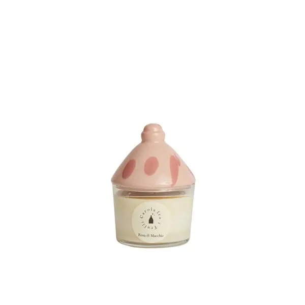 CAROLA FRA I TRULLI Trullino Candle With Wild Rose Scented Soy Wax Candle - Pink