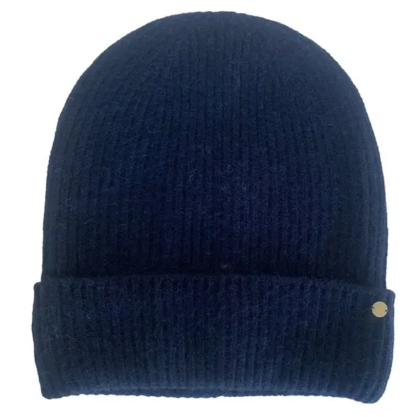 TIRILLM Holly Rib Knitted Cashmere Beanie - Blue