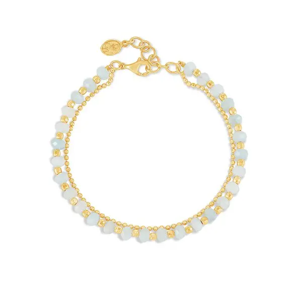 DOWER & HALL Aquamarine Orissa Vermeil Bracelet - Gold