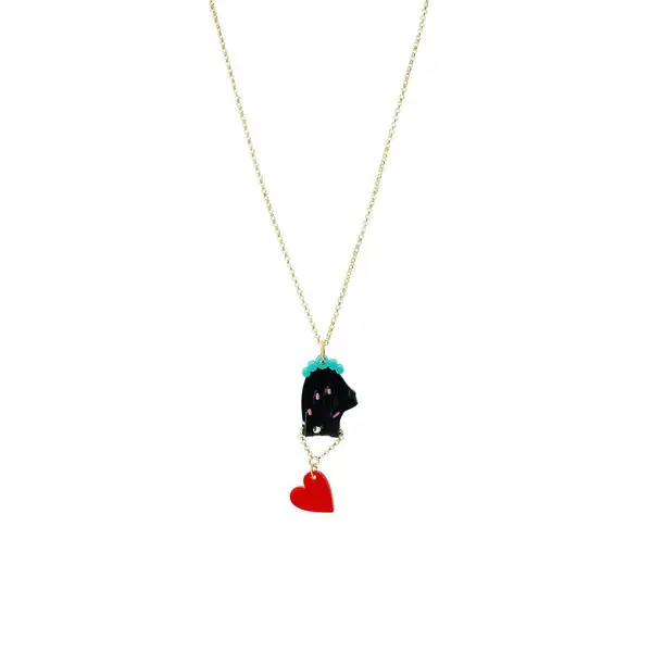 GISSA BICALHO Handmade Acrylic Necklace - Black