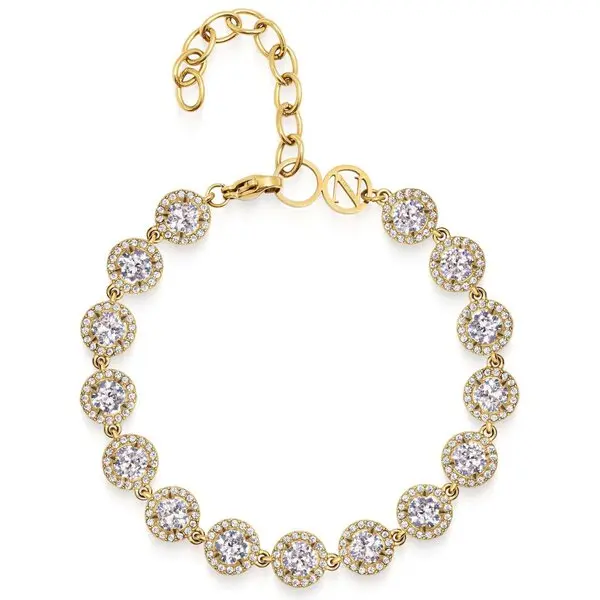 NIALAYA JEWELRY Gemstone Link Bracelet - Gold