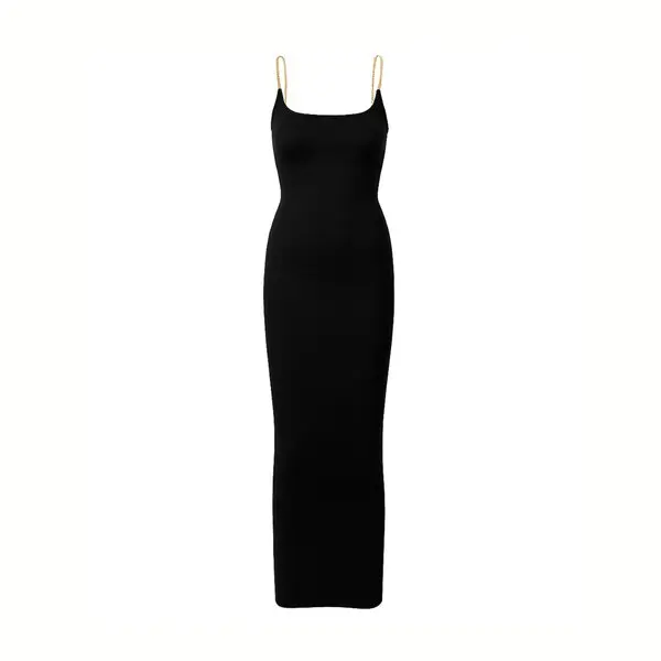 DECOLET THE LABEL Aurelia Knit Chain Dress - Black