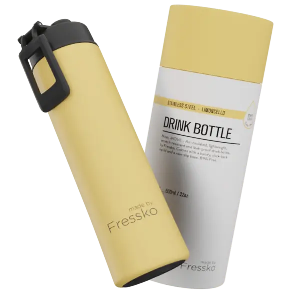 Fressko Move 660ml/22oz Drink Bottle Limoncello - Yellow