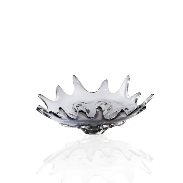 MARLETH Hand-blown Clear Glass Flame Bowl