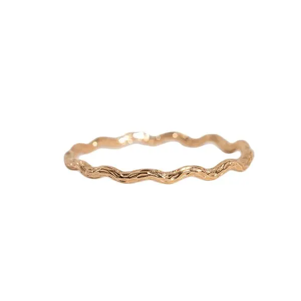 KATE KOEL Snake Textured Ring - Gold