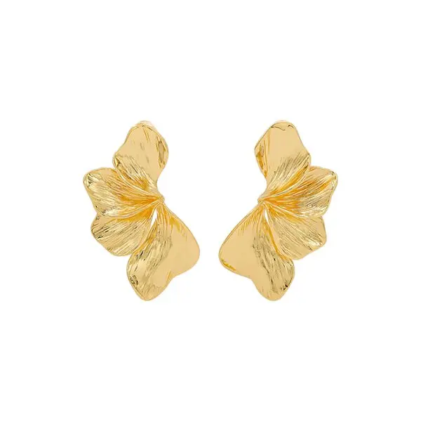 MONARCH Leaf Dangle Earrings - Gold