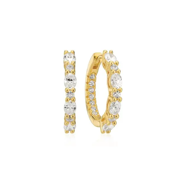 SIF JAKOBS JEWELLERY Ellera Ovale Hoop Earrings - Gold