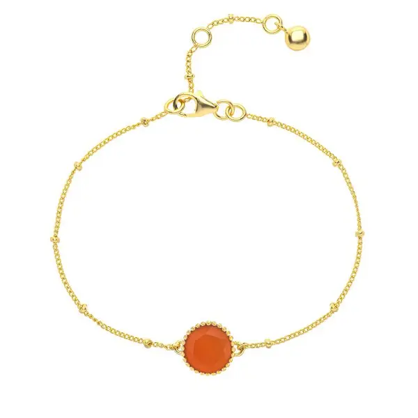 AUREE JEWELLERY Barcelona July Carnelian Bracelet - Gold